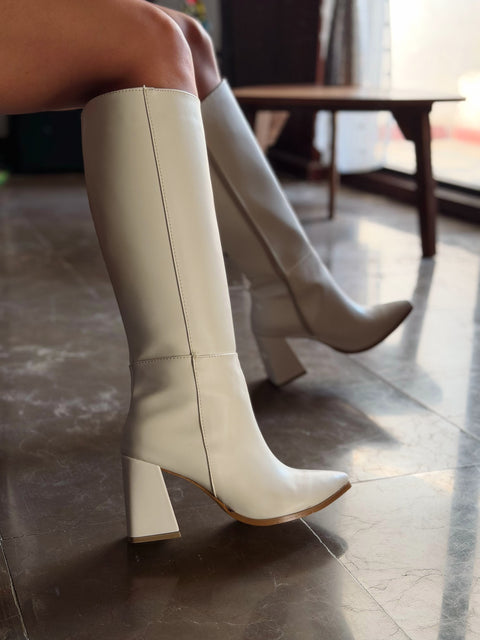 Lenna White Boots – M. Valentina - María Valentina Cancún